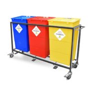 Waste Segregation Trolleys (Mild Steel) 3/60 | ARVS Equipments Pvt Ltd